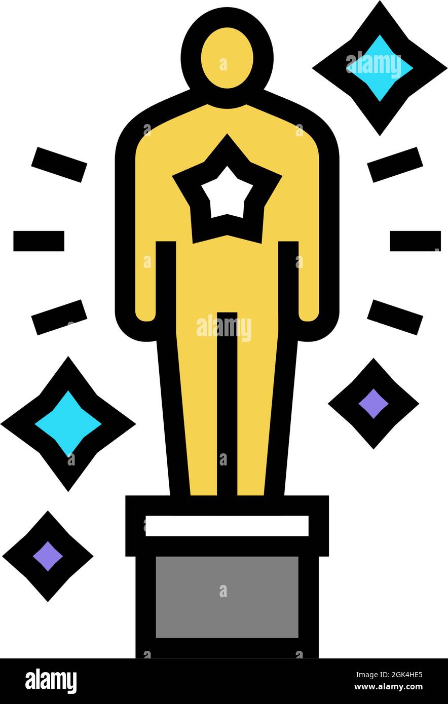 oscar award color icon vector illustration Stock Vector Image & Art - Alamy