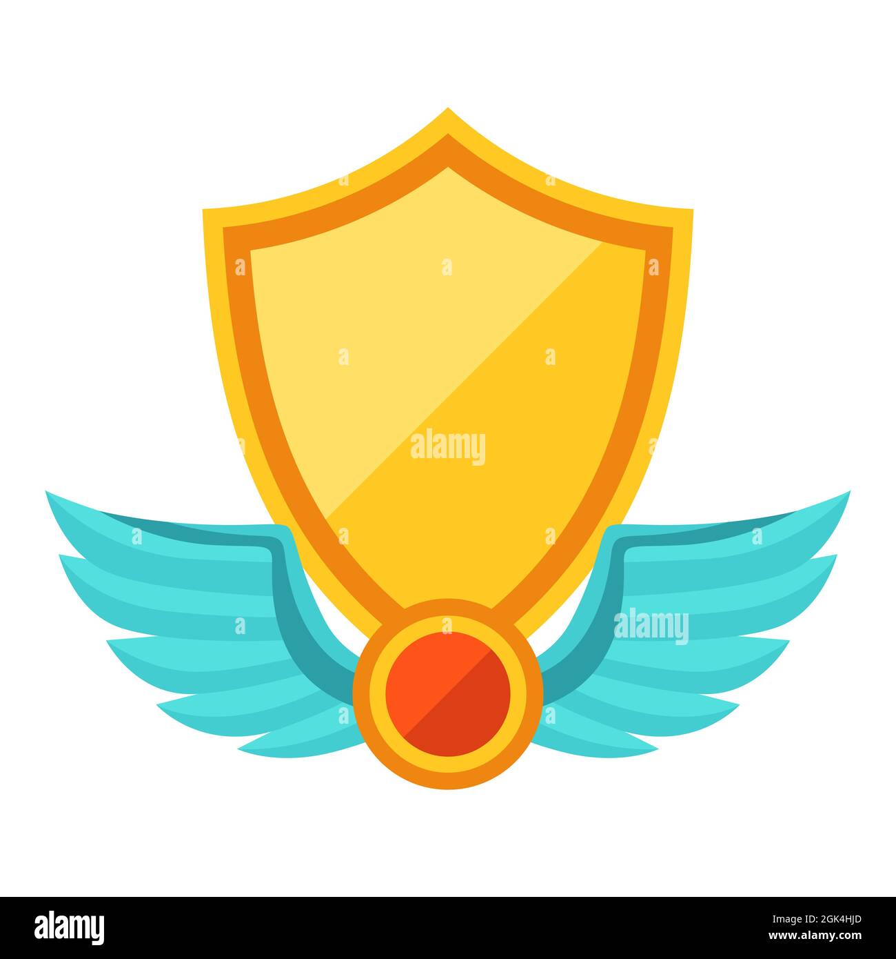 Illustration of gold shield. Award for sports or corporate competitions ...