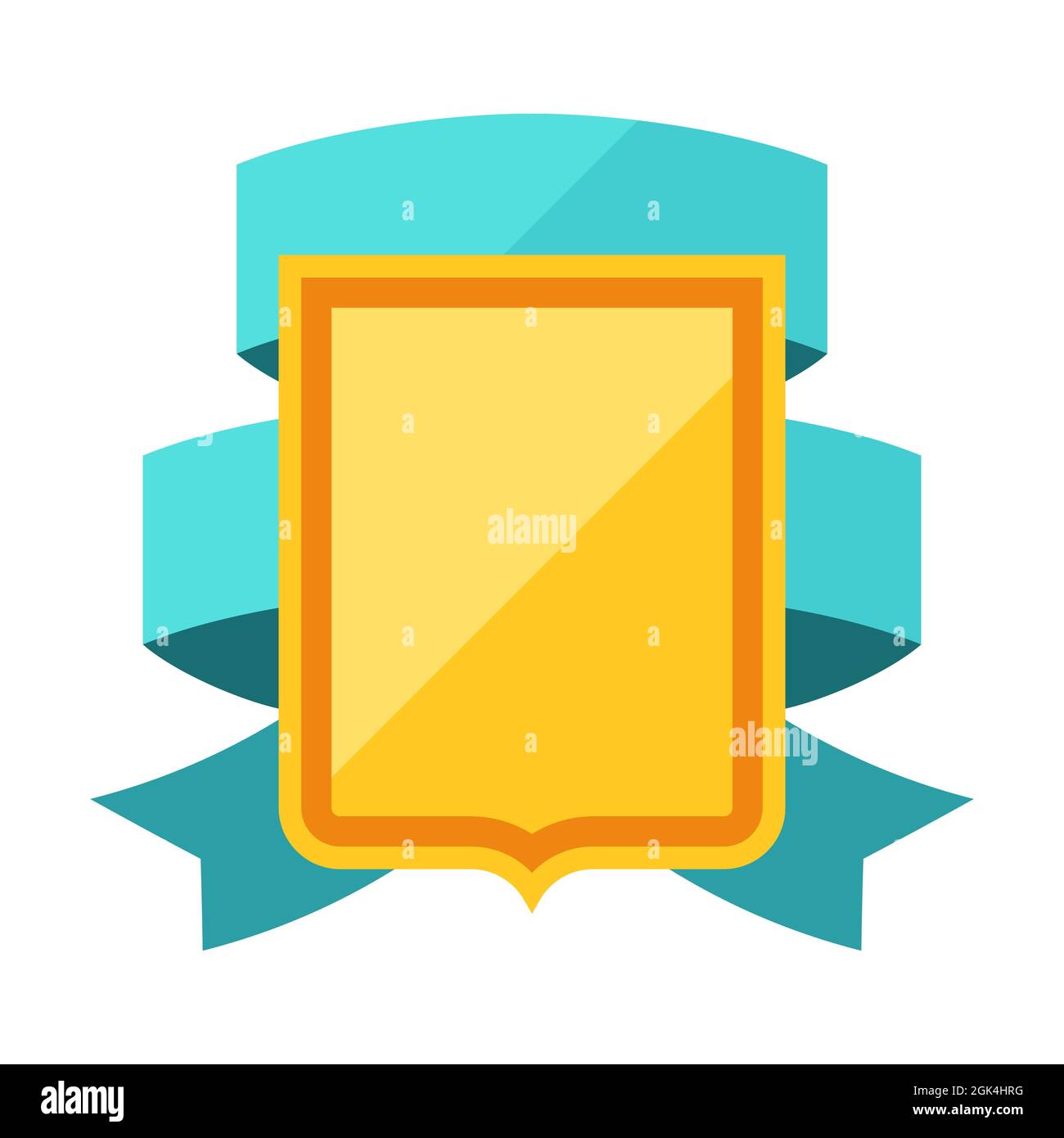 Illustration of gold shield. Award for sports or corporate competitions ...