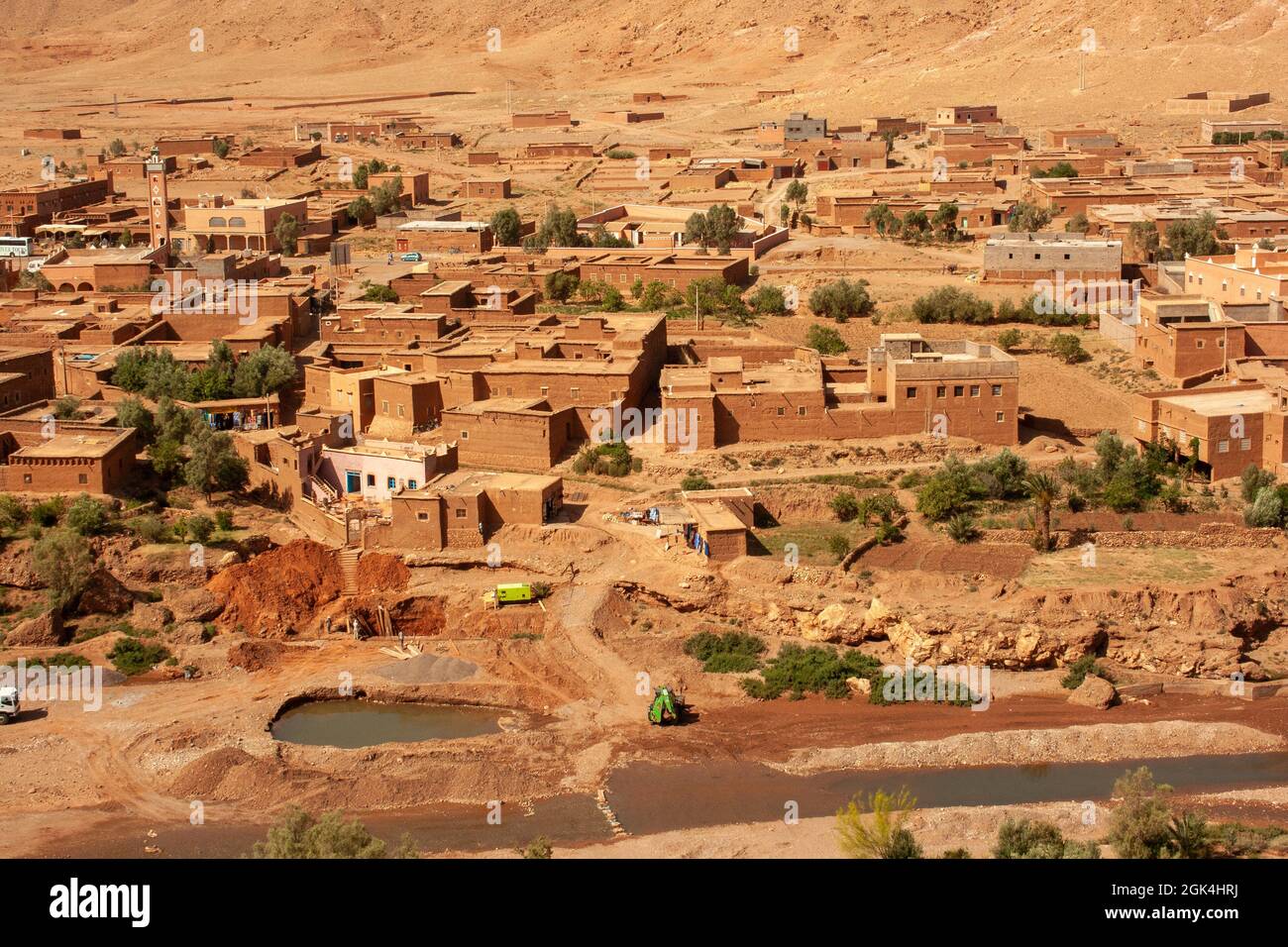 Village of Asni in the foothills of the Atlas mountains in Morocco ...