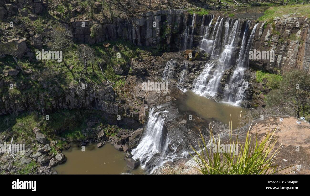 close up view of the upper section of ebor falls Stock Photo - Alamy