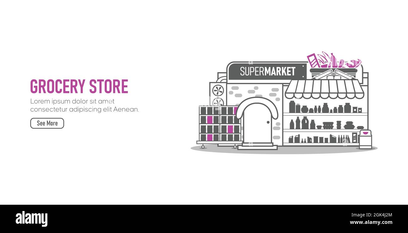 Supermarket Outline Vector High Resolution Stock Photography and Images ...