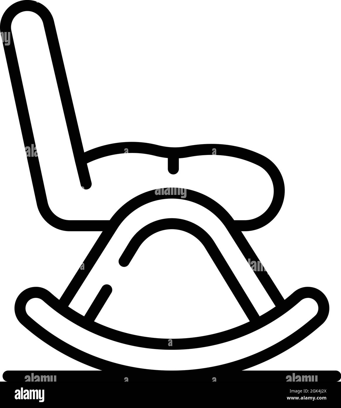 Soft rocking chair icon outline vector. Relax swing. Home sitting Stock ...