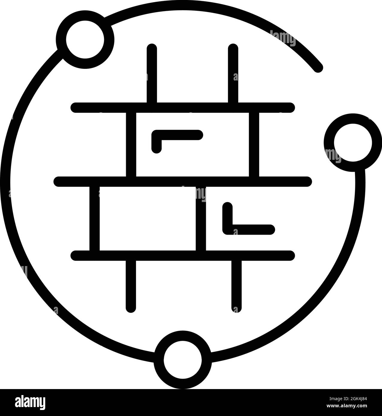 Data Privacy Icon Outline Vector Secure Network Protect Computer