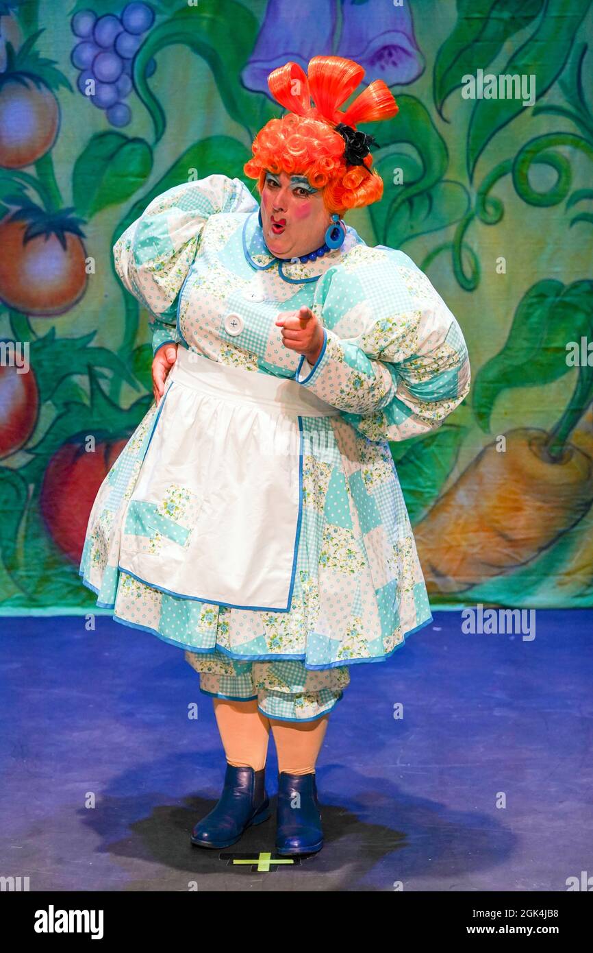 Jack Edwards who plays Dame Trott during a photocall for the Jack and ...