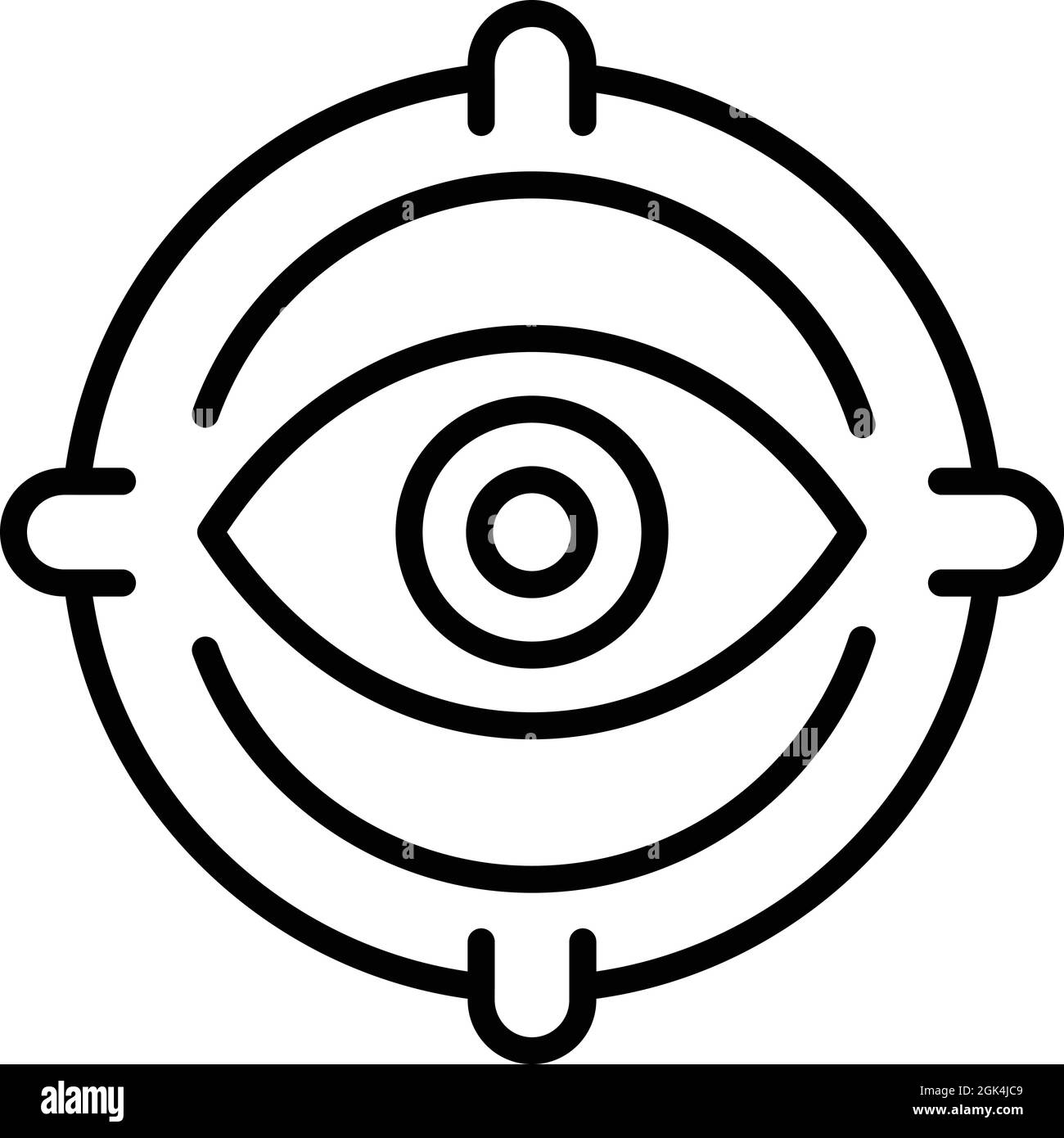 Privacy eye icon outline vector. Identity protect. Secure technology ...