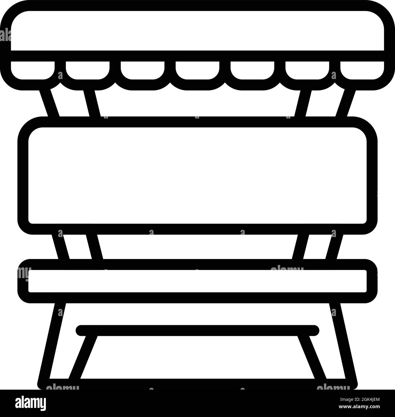 Activity bench icon outline vector. Street park. Garden bench Stock ...