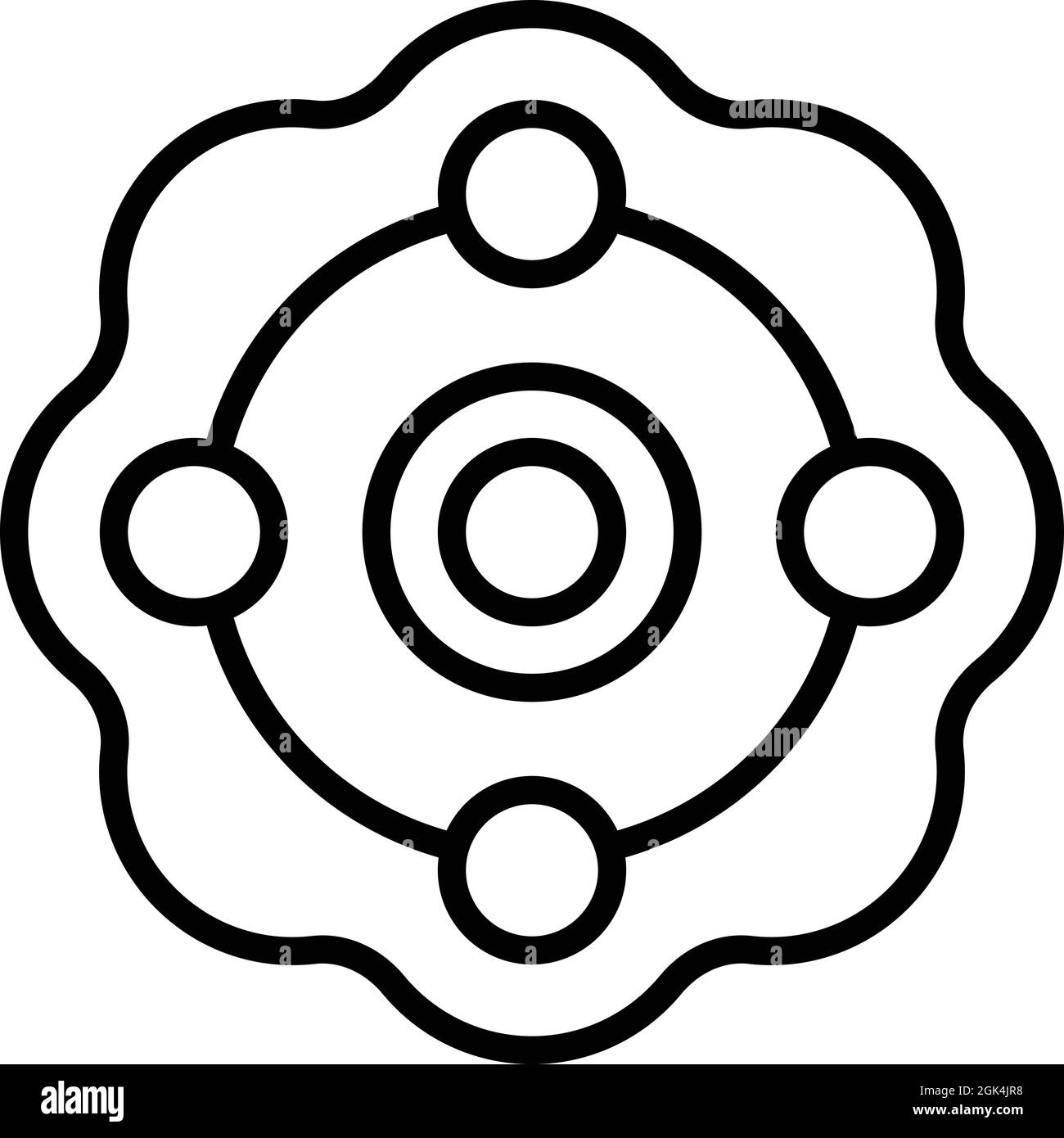 Fidget sensory toy icon outline vector. Pop push. Trendy antistress ...