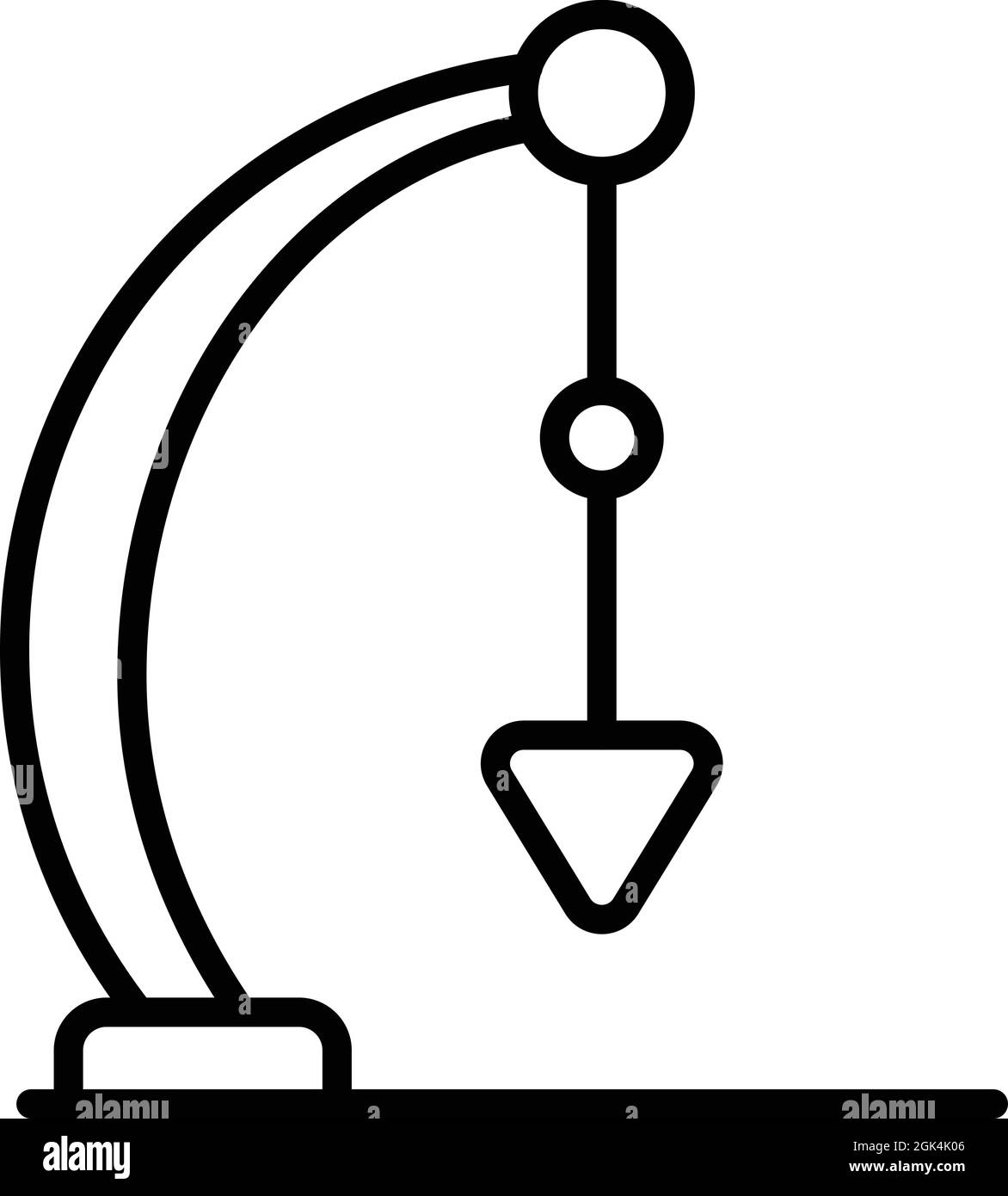 Physical pendulum icon outline vector. Swing energy. Kinetic momentum ...