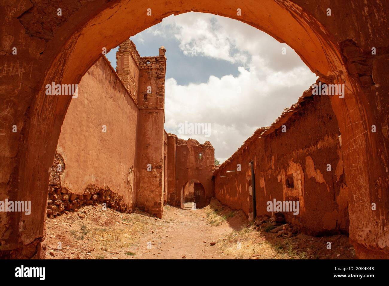 Village of Asni in the foothills of the Atlas mountains in Morocco ...