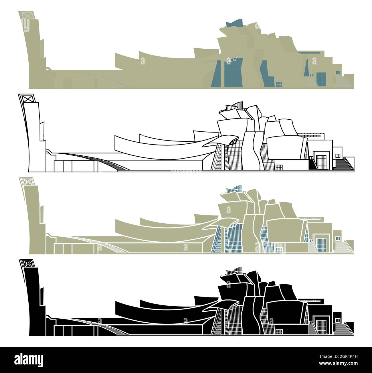 Guggenheim museum bilbao drawing hi-res stock photography and images ...