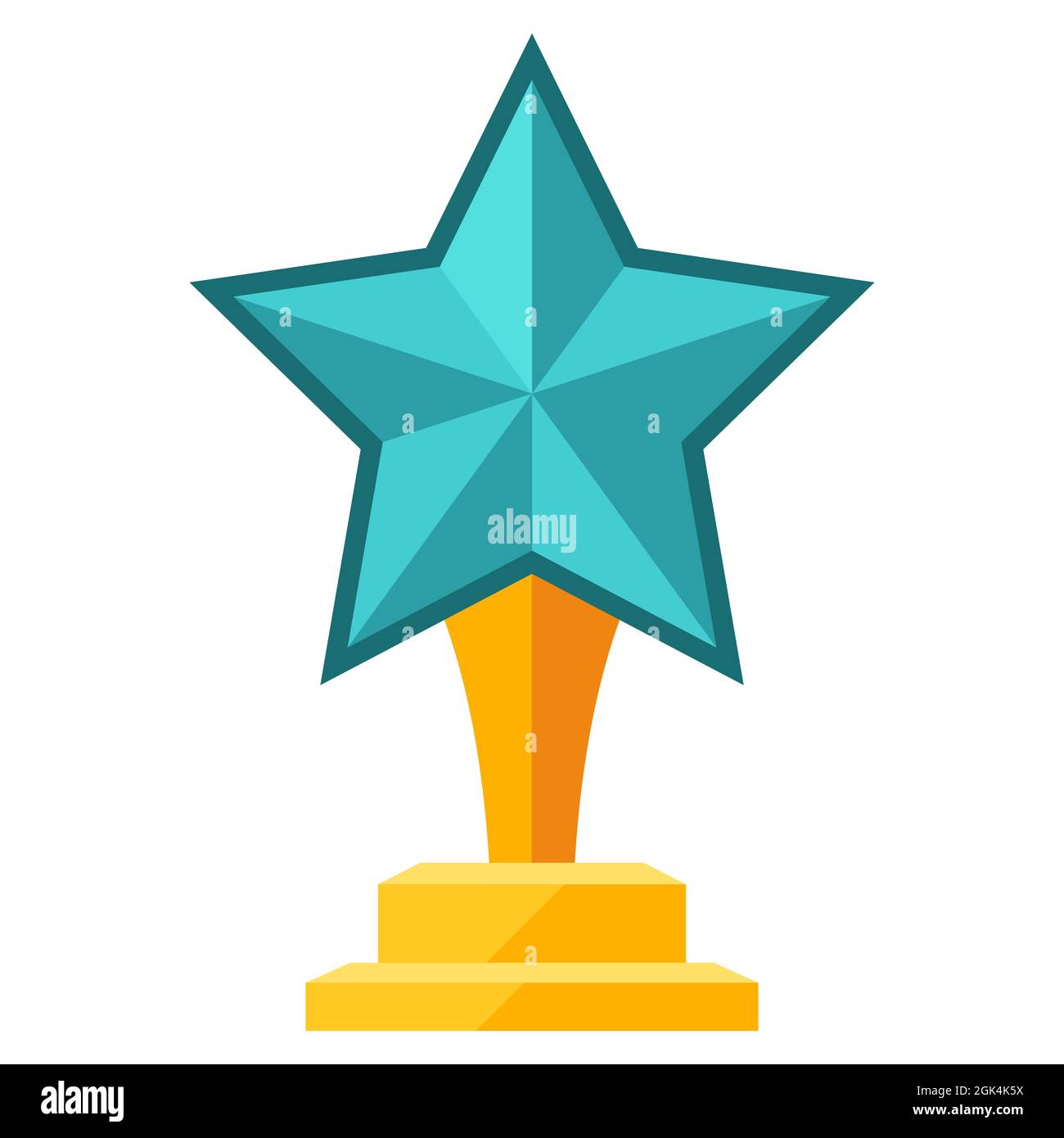 Illustration of prize with star. Award for sports or corporate ...