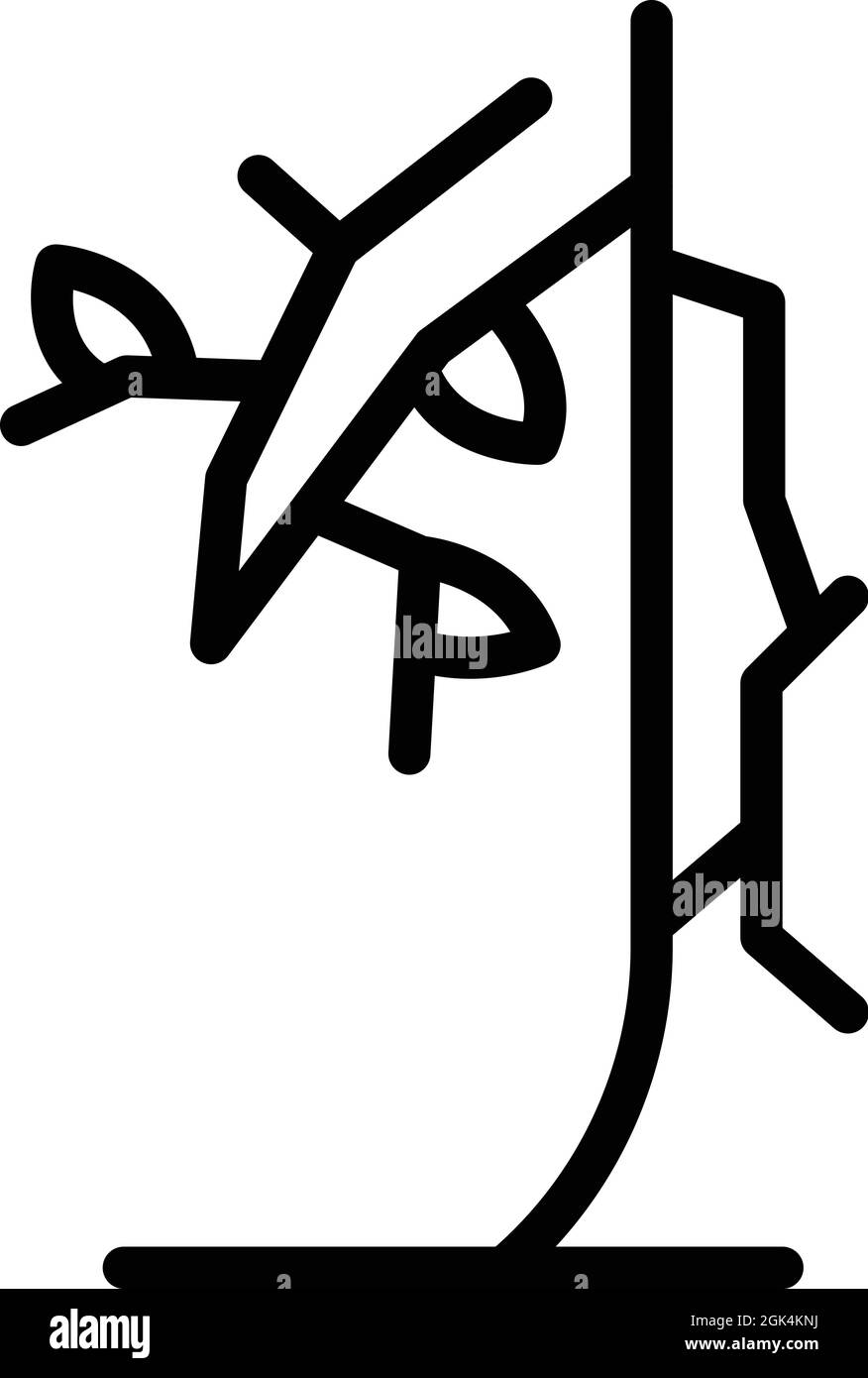 Garden trimming icon outline vector. Plant lawn. Tree hedge Stock ...