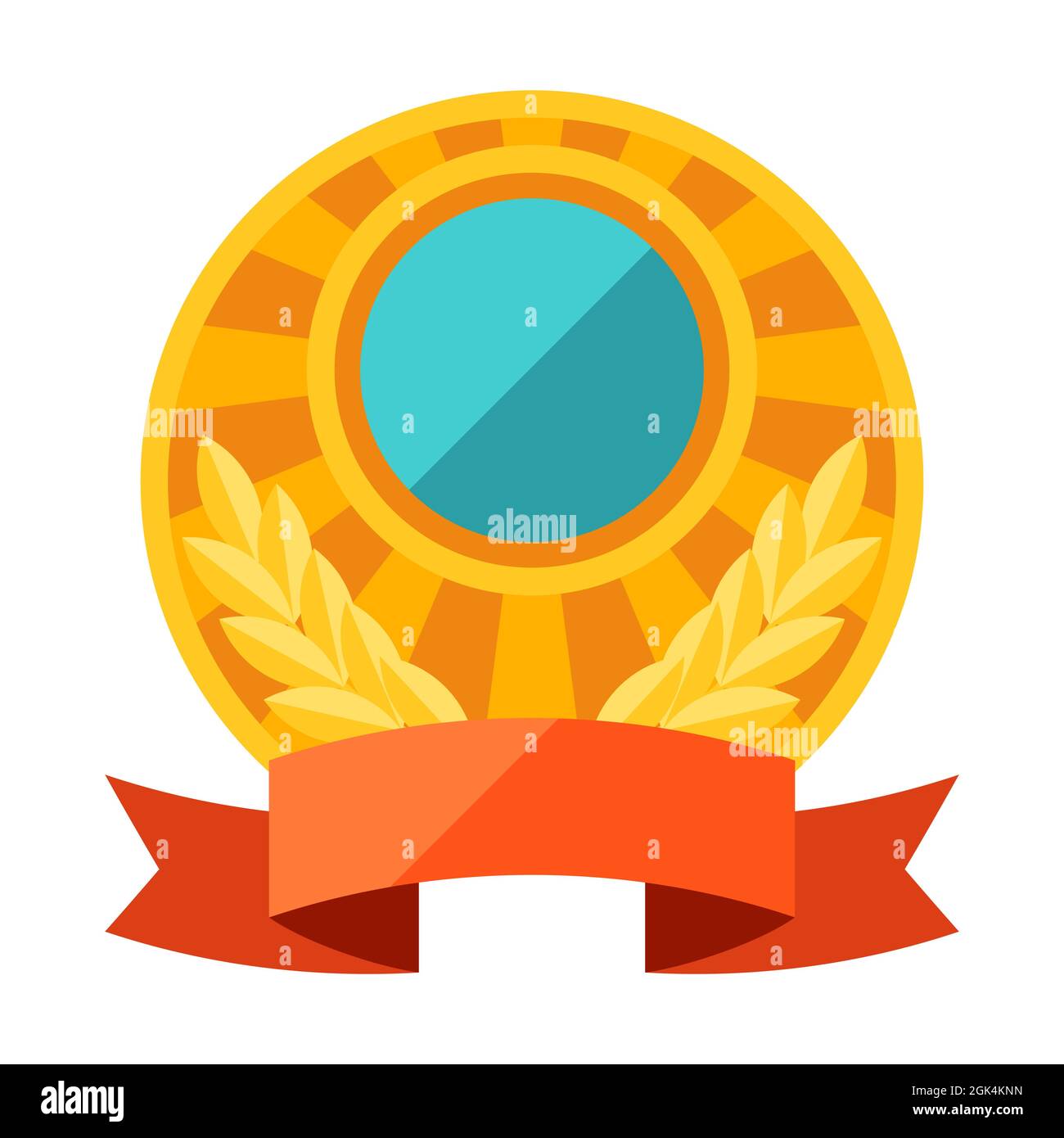 Illustration of gold medal. Award for sports or corporate competitions ...