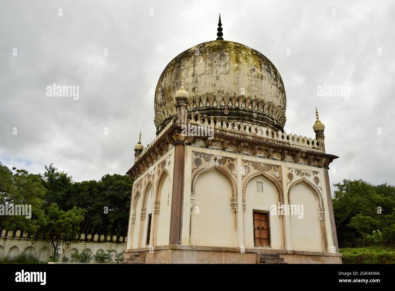 Antique Islamic Architectural Art Pointed Arches Seven Tombs Dome and ...