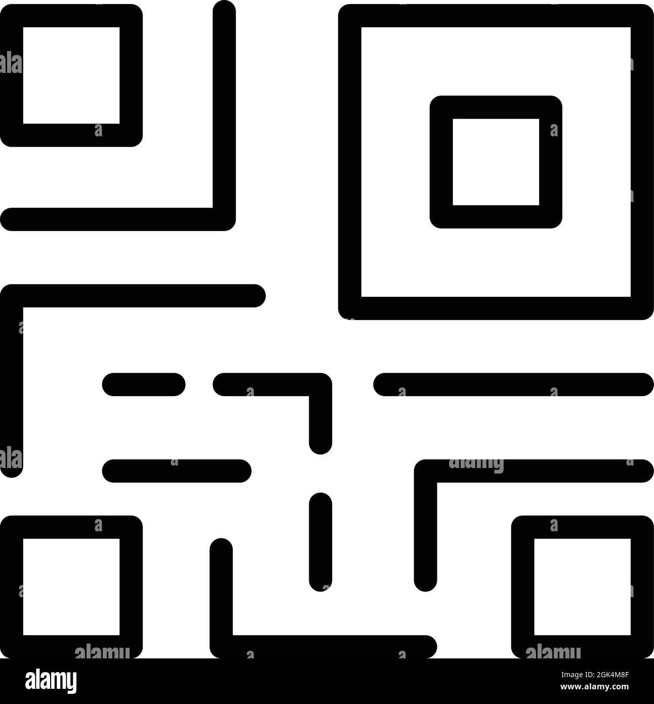 Barcode icon outline vector. Qr code. Scan label Stock Vector Image ...