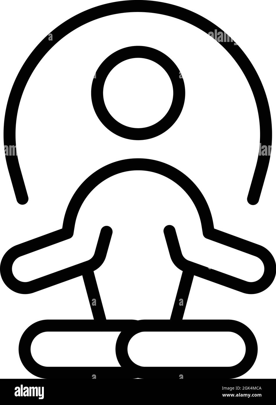 Mind meditation icon outline vector. Body balance. Energy health Stock ...
