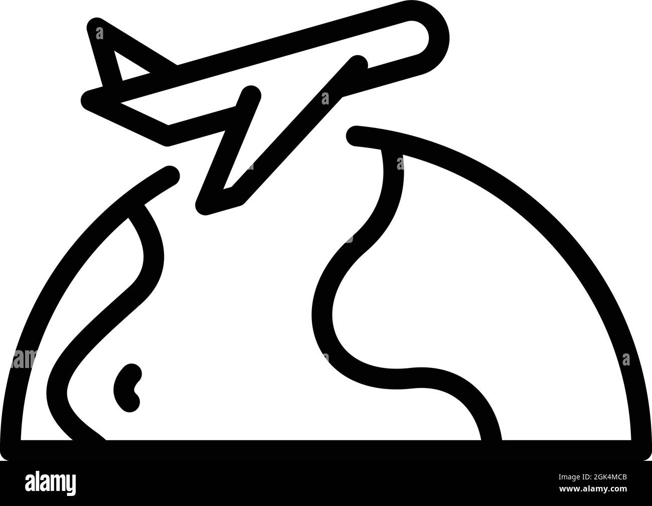 Plane journey icon outline vector. Airplane travel. Aircraft passenger ...