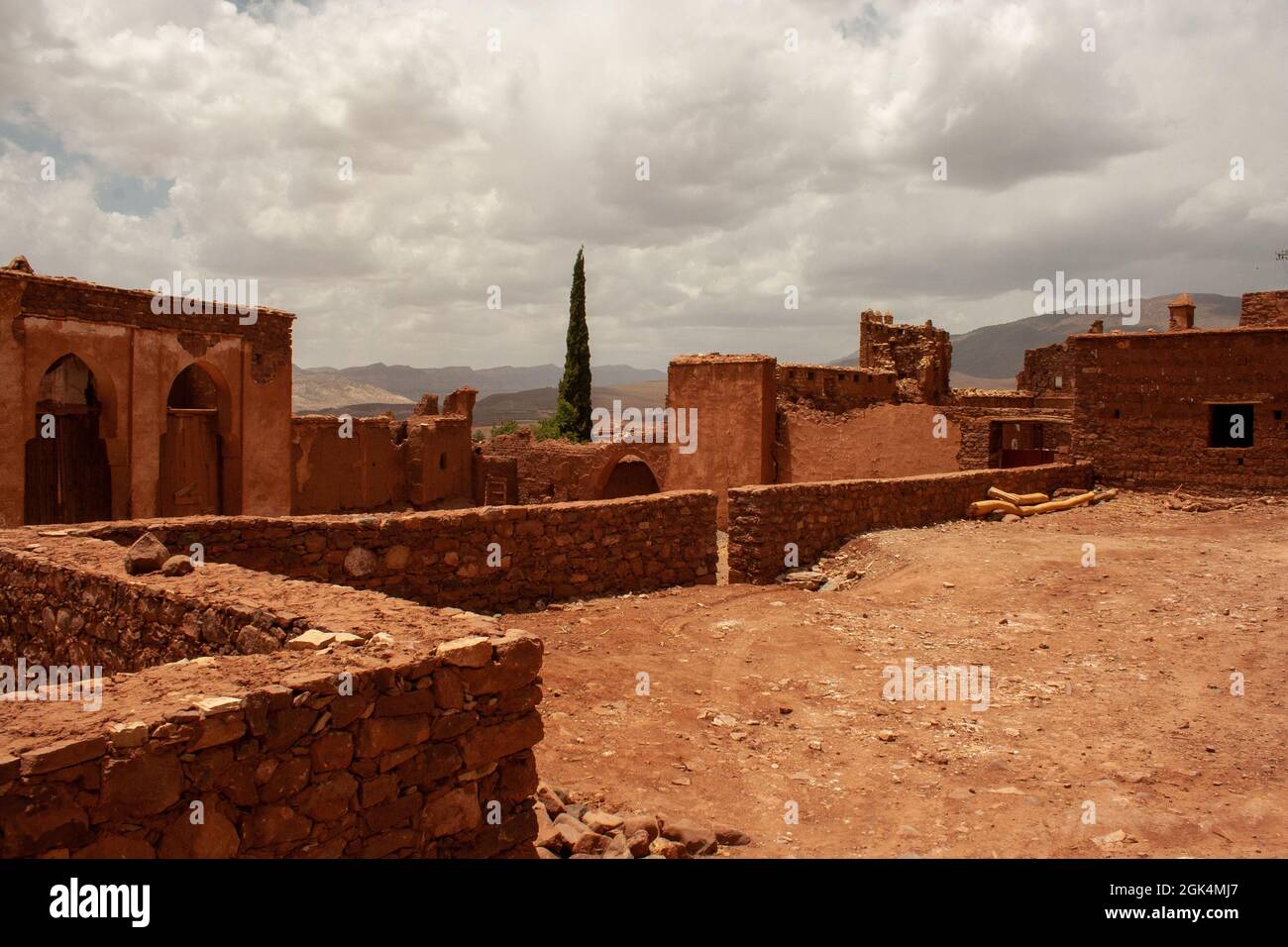 Village of Asni in the foothills of the Atlas mountains in Morocco ...