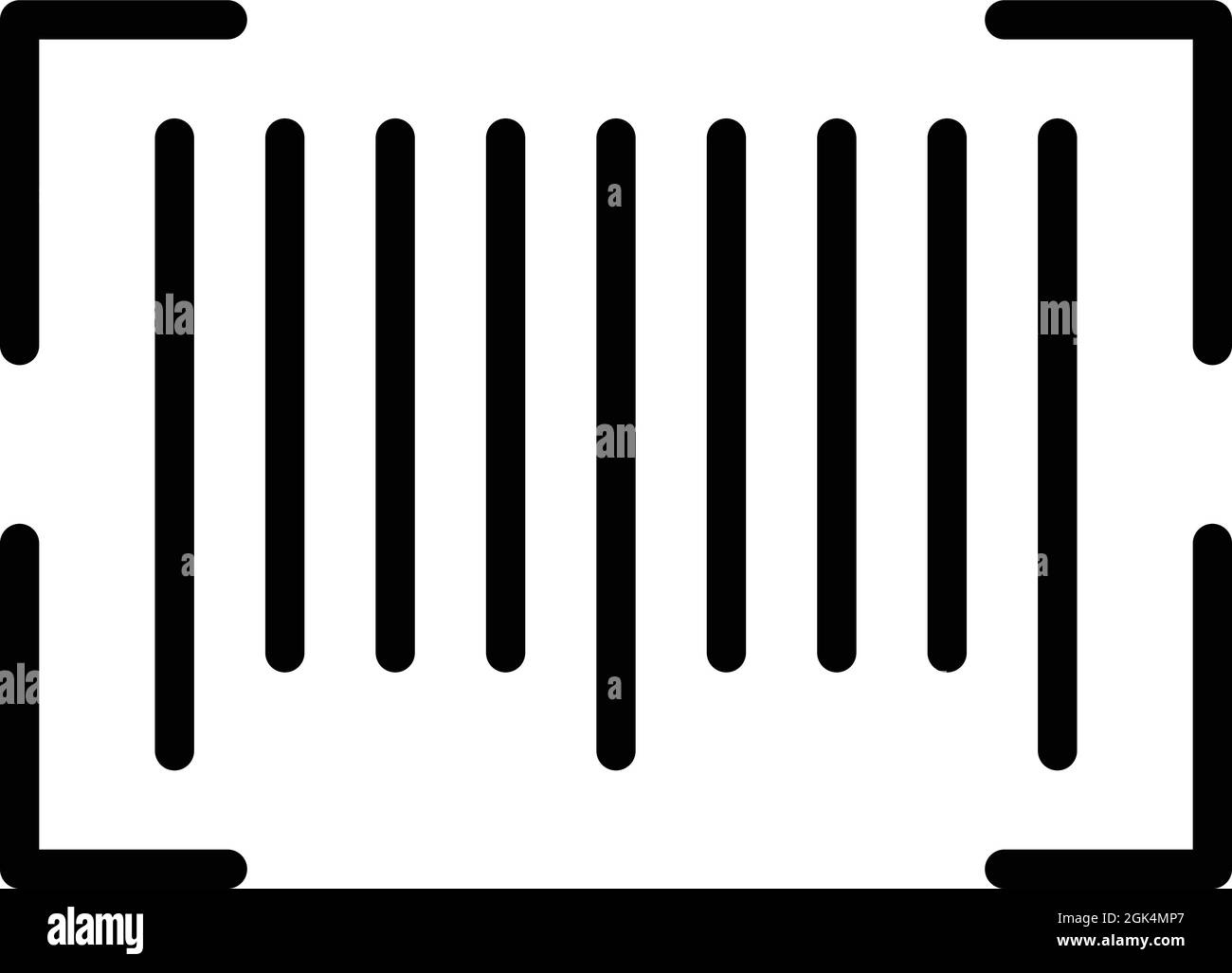Unique barcode icon outline vector. Code scanner. Label scan Stock ...