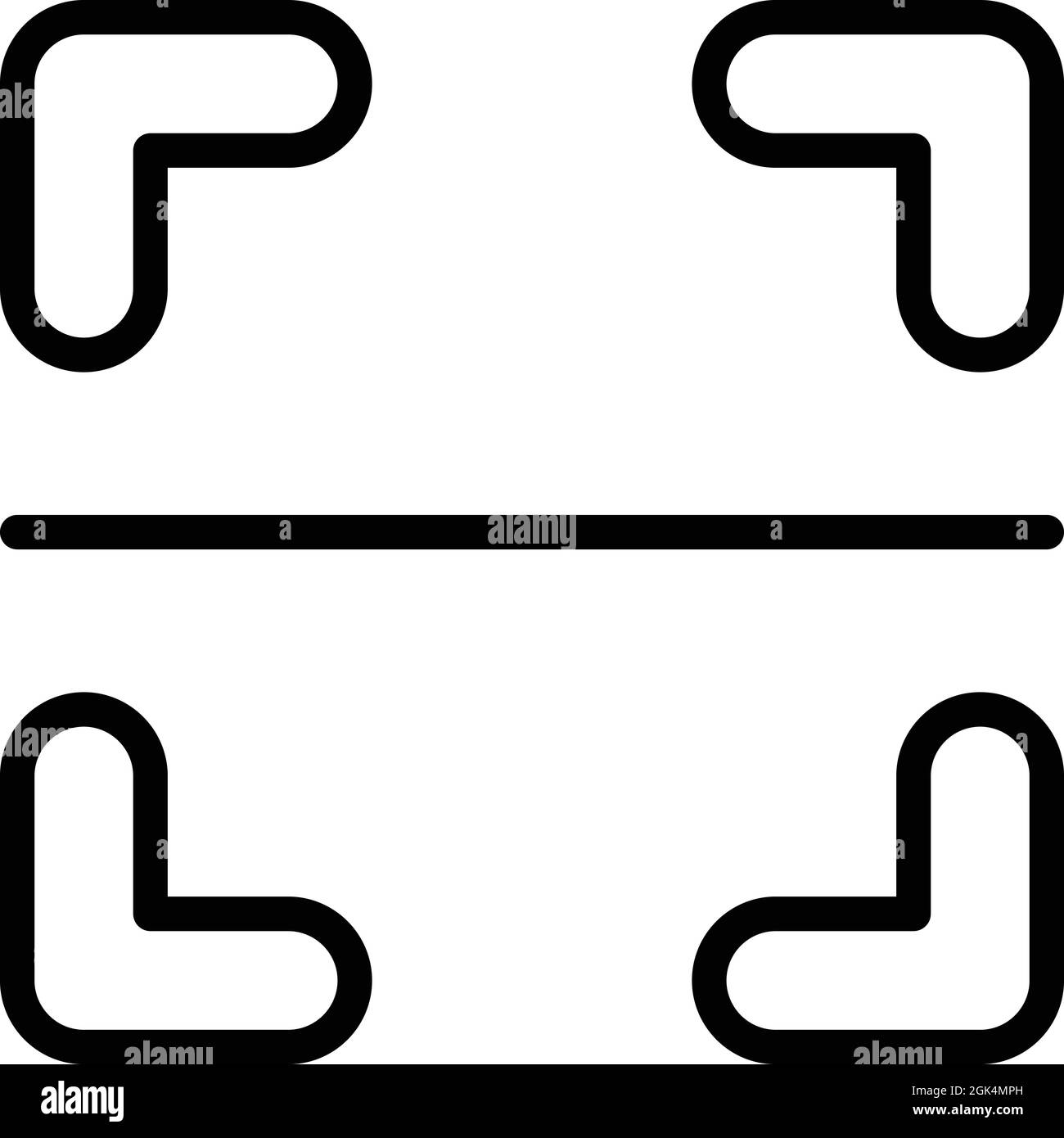 Square barcode icon outline vector. Scan qrcode. Mobile qr frame Stock ...