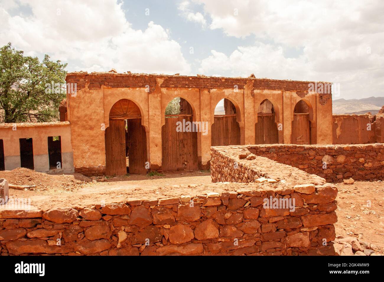 Village of Asni in the foothills of the Atlas mountains in Morocco ...