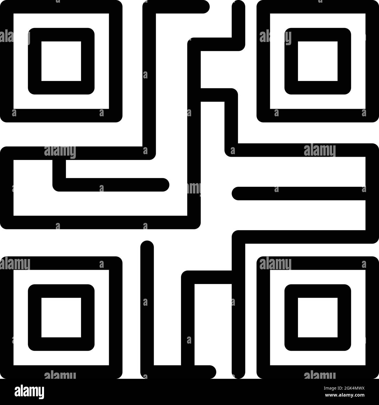 Matrix barcode icon outline vector. Qr code. Scan qrcode Stock Vector ...