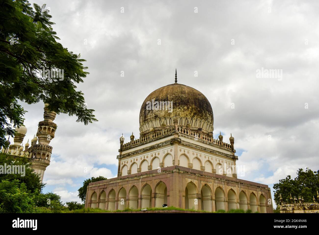 Antique Islamic Architectural Art Pointed Arches Seven Tombs Dome and ...