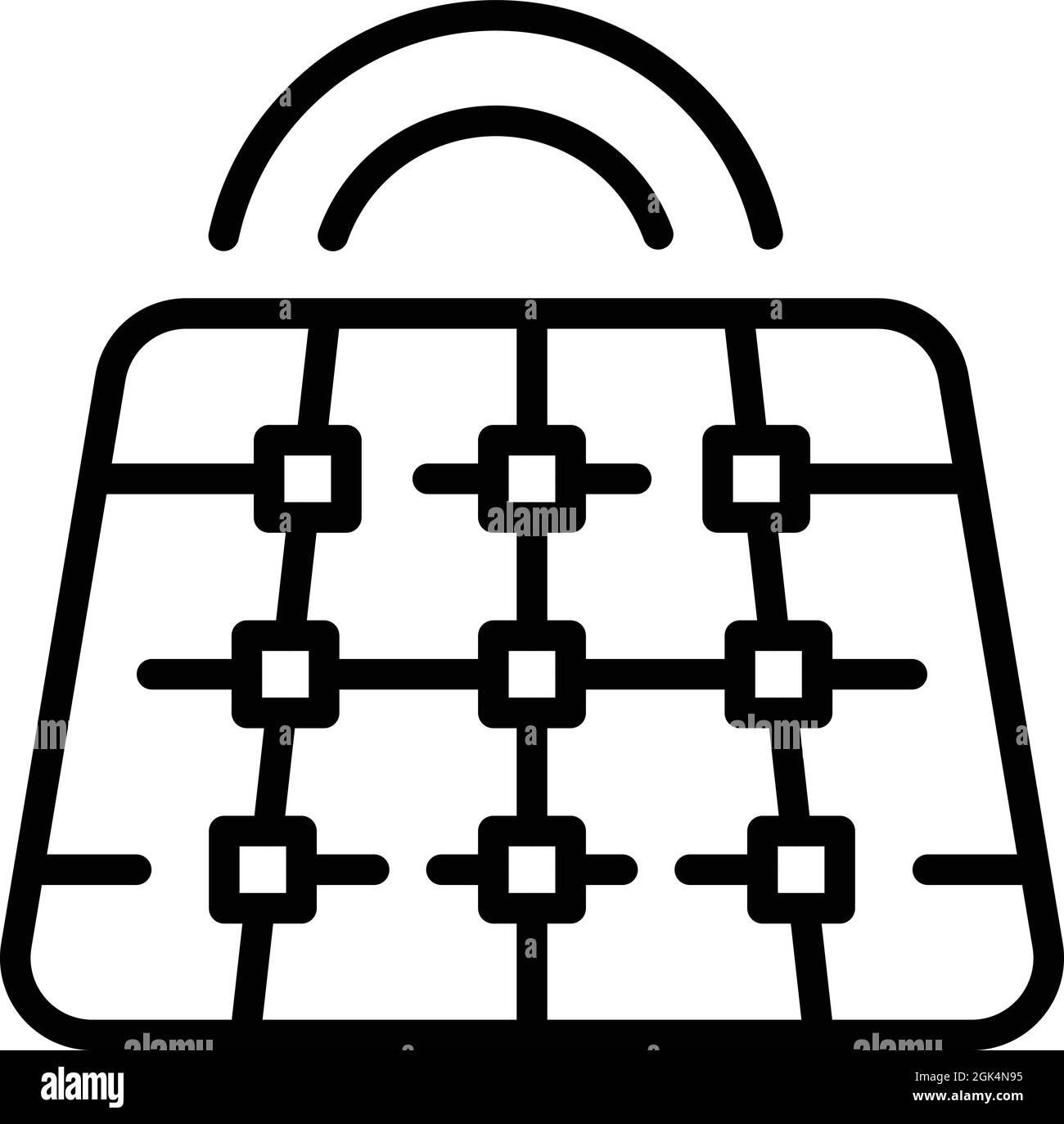 Solar panel installation icon outline vector. Home energy. Battery ...
