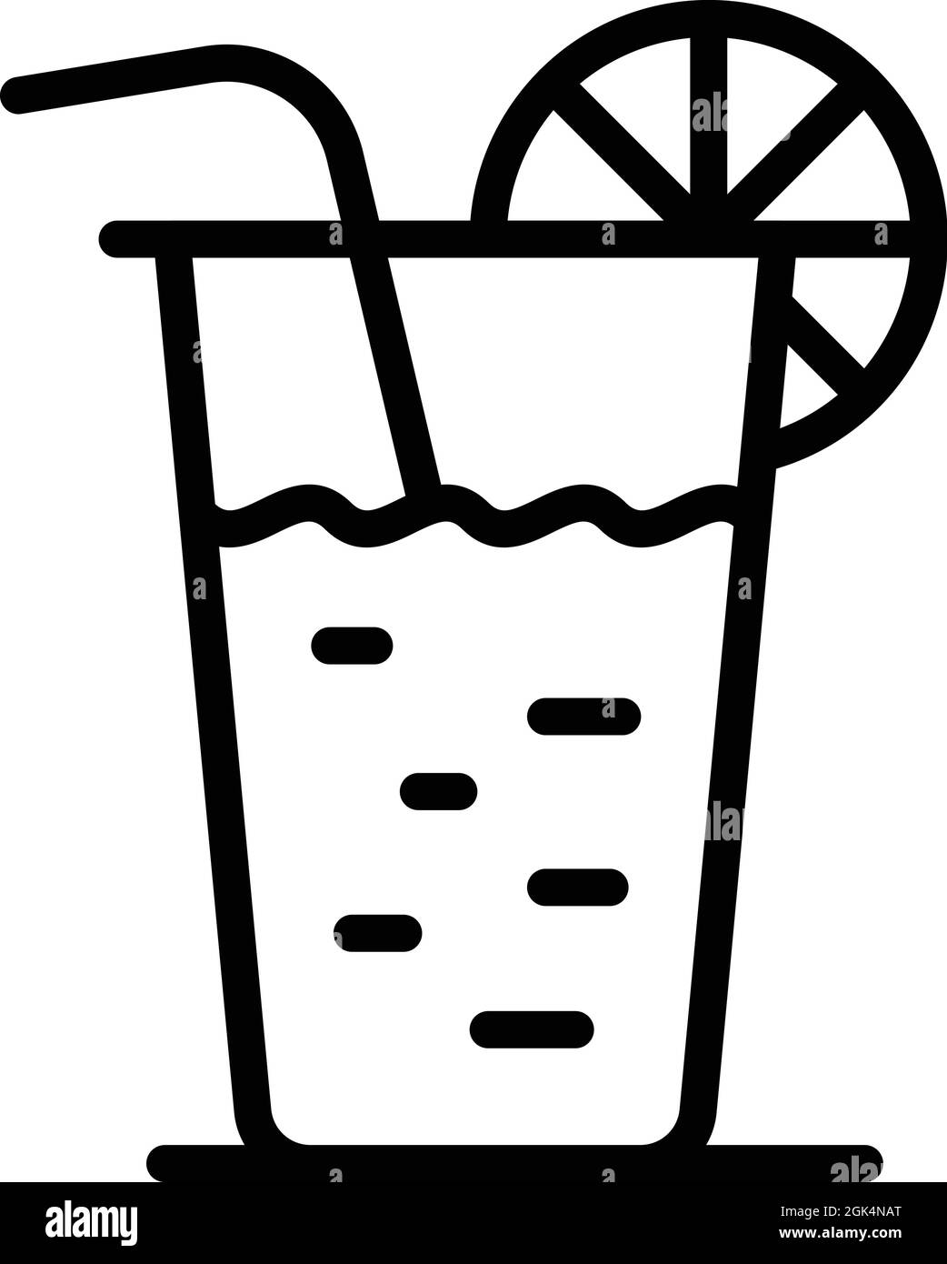 Summer cocktail icon outline vector. Party drink. Beach mojito Stock ...