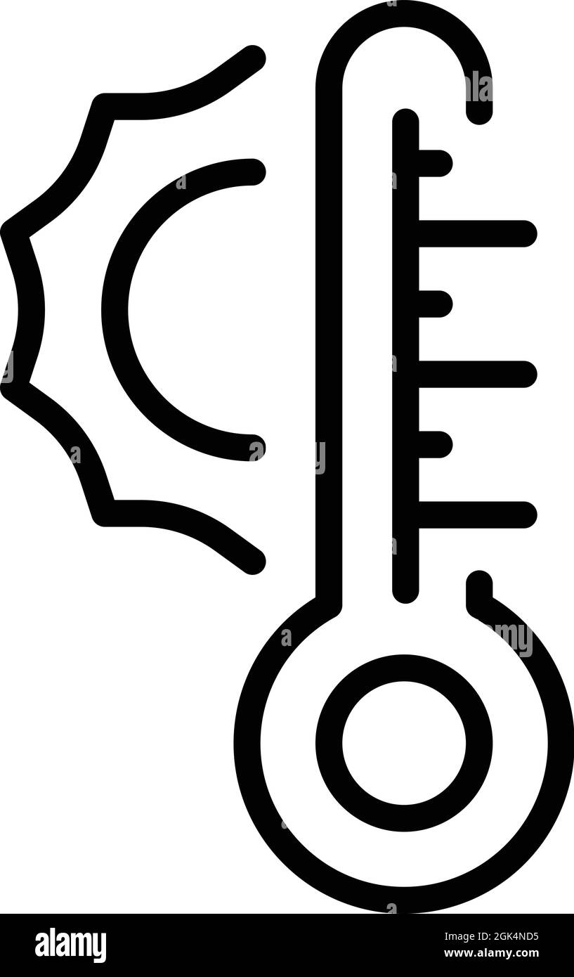Solar thermal icon outline vector. Sun energy. Heat power Stock Vector ...