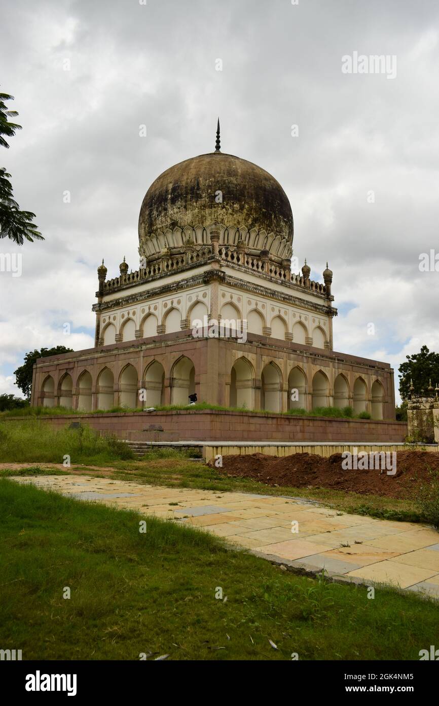 Antique Islamic Architectural Art Pointed Arches Seven Tombs Dome and ...