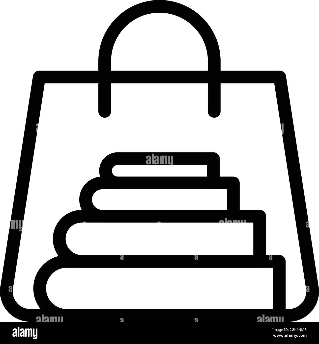 Bookshop icon outline vector. Book shelf. Library bookshelf Stock ...
