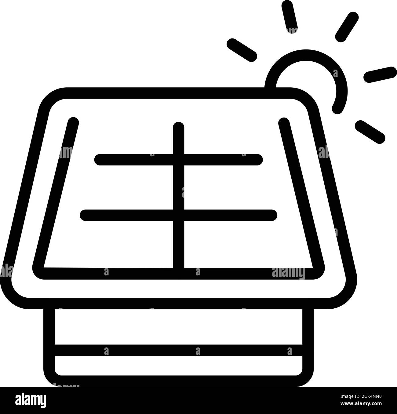 Sun battery icon outline vector. Solar energy. Wind power Stock Vector ...