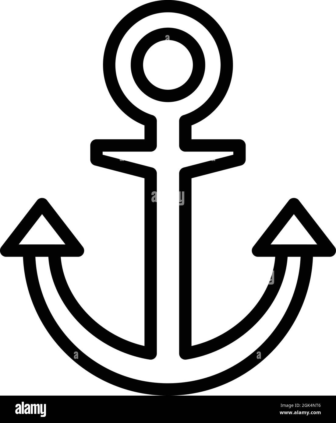 Marine anchor icon outline vector. Navy boat. Sea rope Stock Vector ...