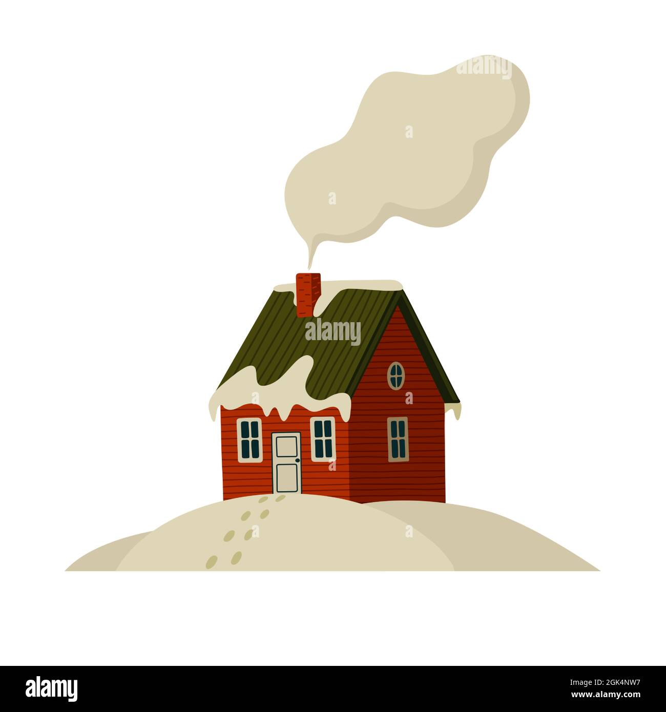 Mountain log home on Stock Vector Images - Alamy