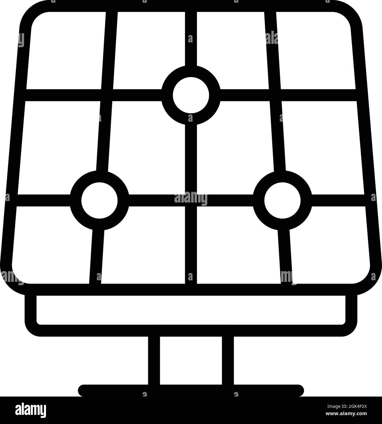 Solar power panel icon outline vector. Sun energy. Eco battery Stock ...