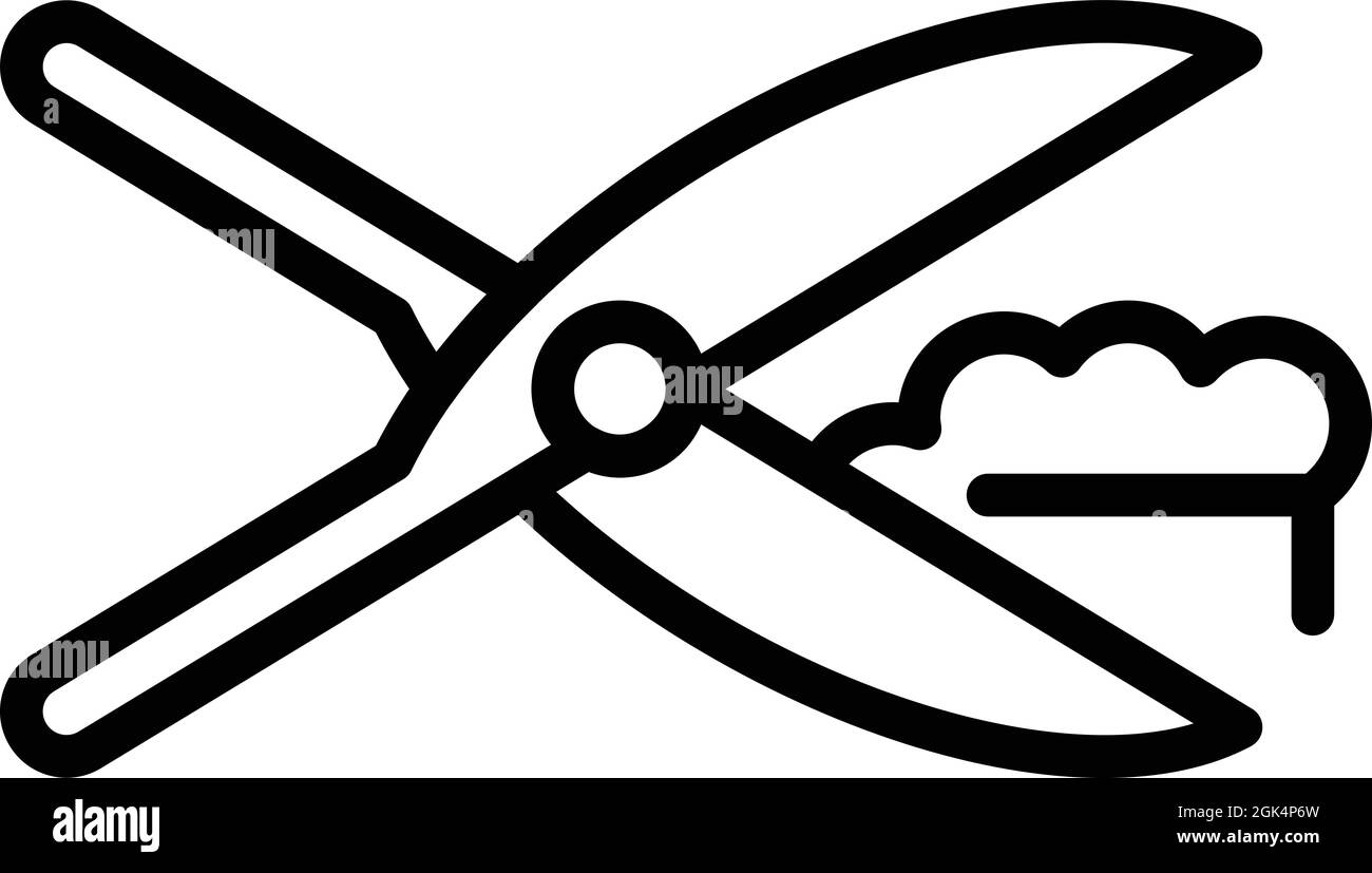 Pruning tool icon outline vector. Garden tree. Prune secateurs Stock ...