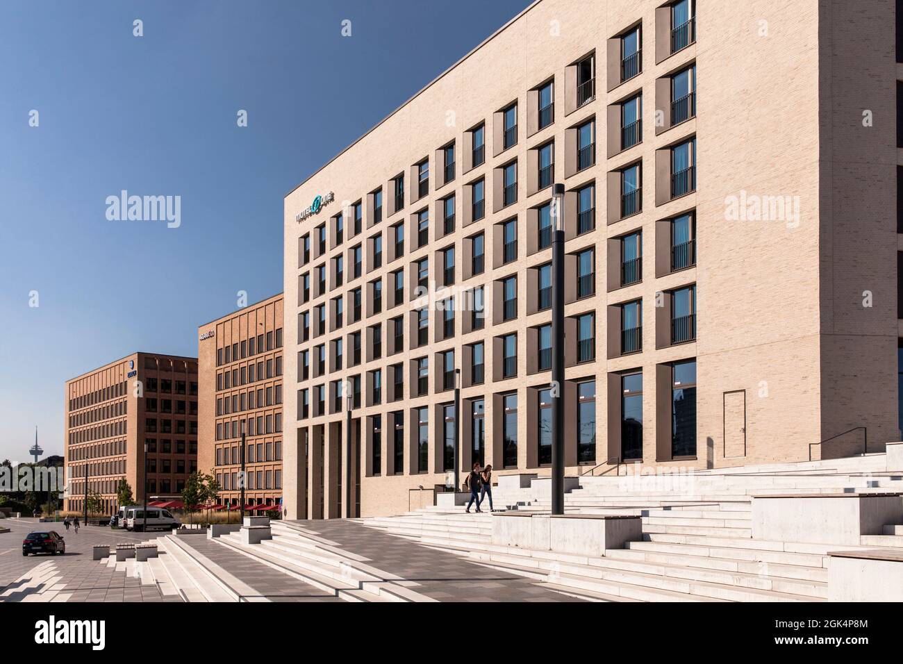 the Motel One Hotel and the building of the Zurich Insurance Company in ...