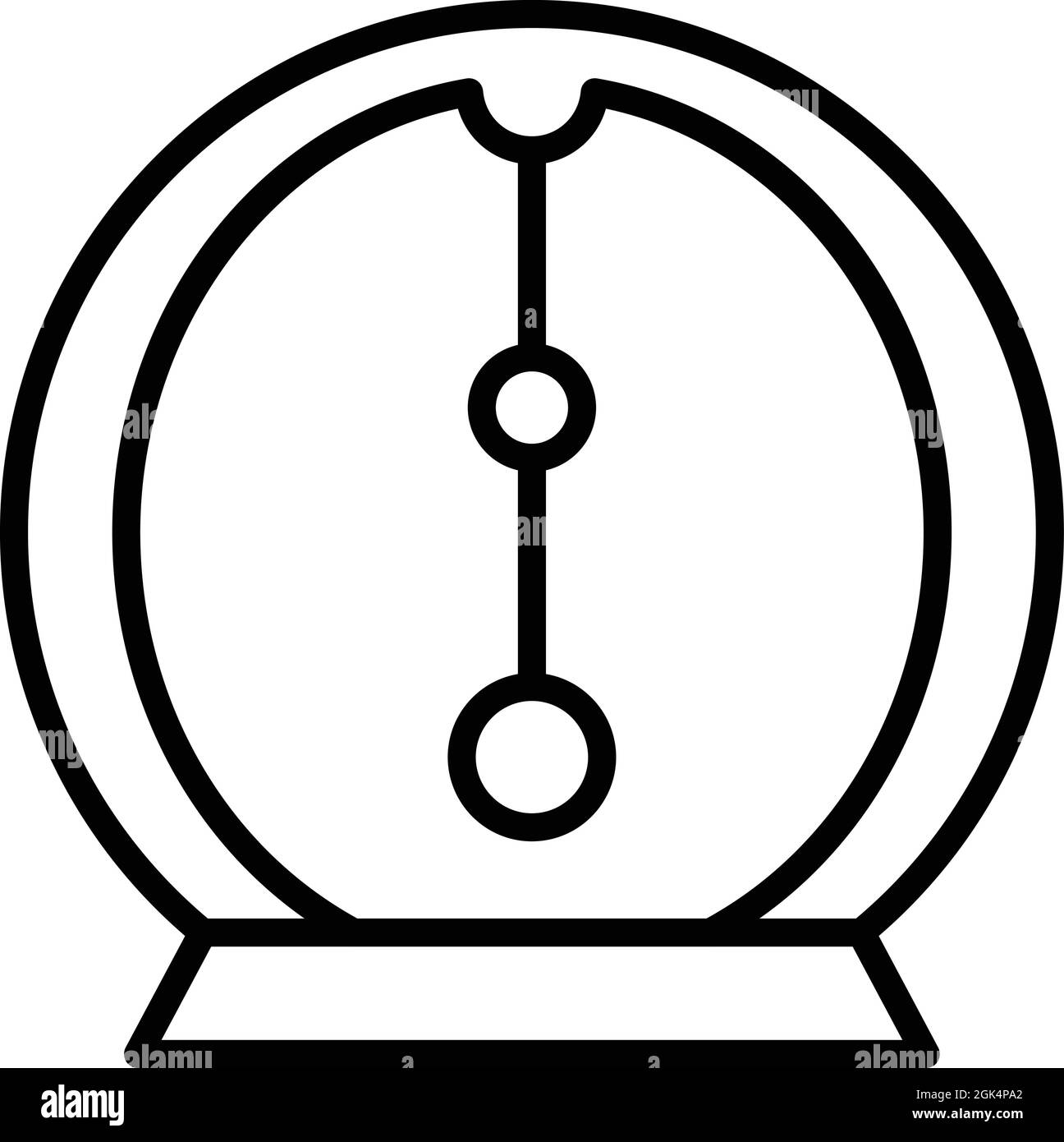 Energy pendulum icon outline vector. Physics impact. Kinetic swing ...