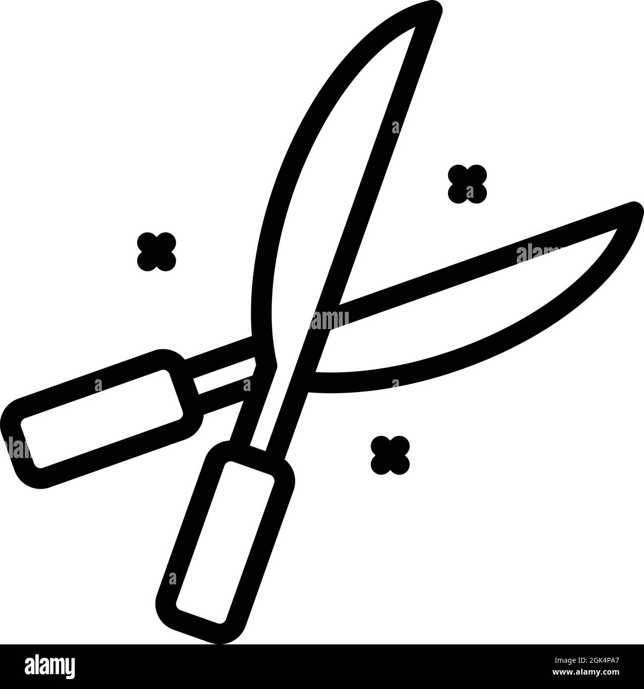 Garden shears icon outline vector. Hedge trimmer. Pruning secateurs ...