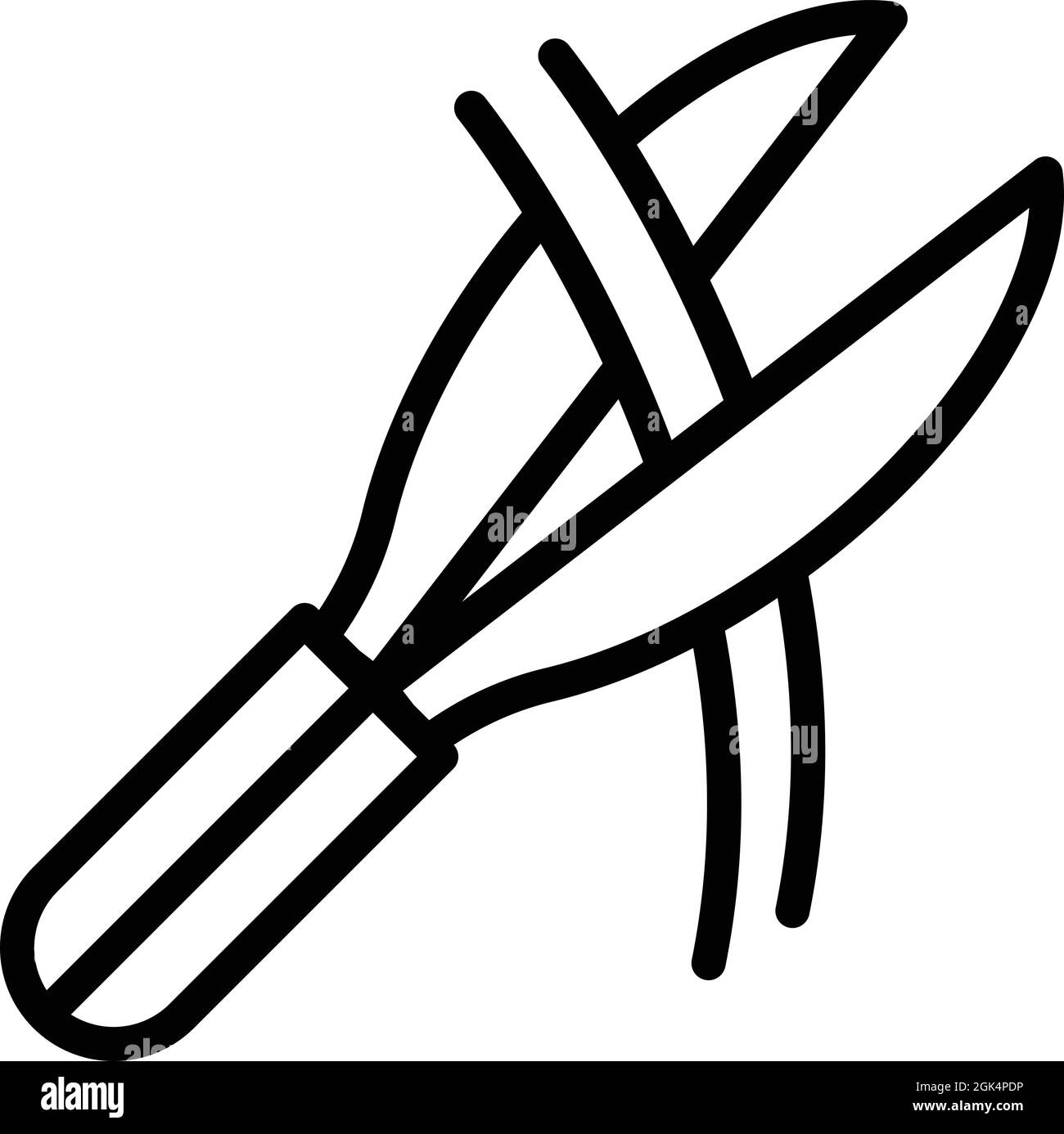 Tree pruning icon outline vector. Garden maintenance. Plant machinery ...