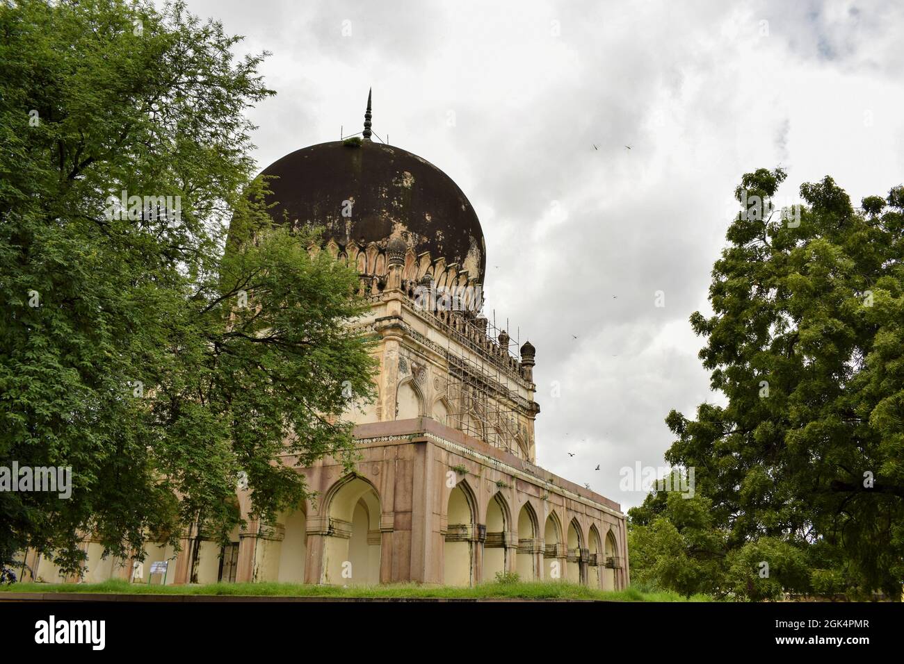 Antique Islamic Architectural Art Pointed Arches Seven Tombs Dome and ...