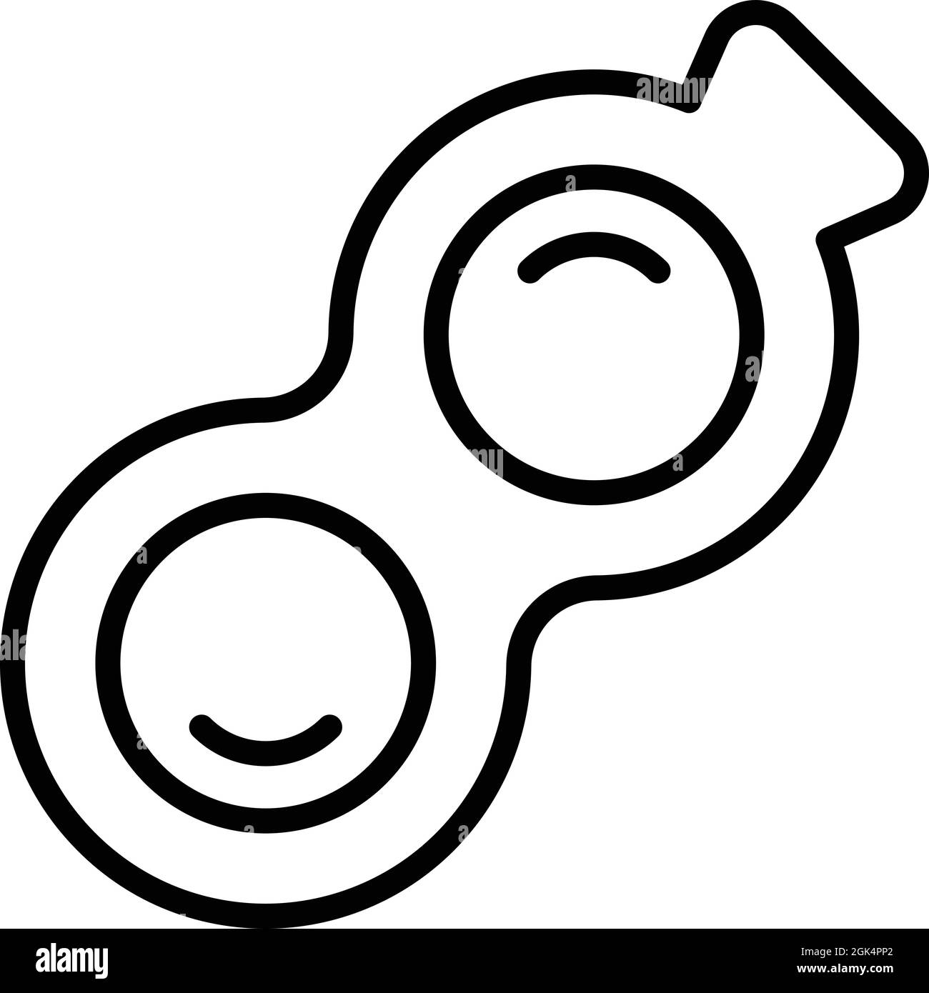 Rubber antistress toy icon outline vector. Fidget pop. Sensory push ...