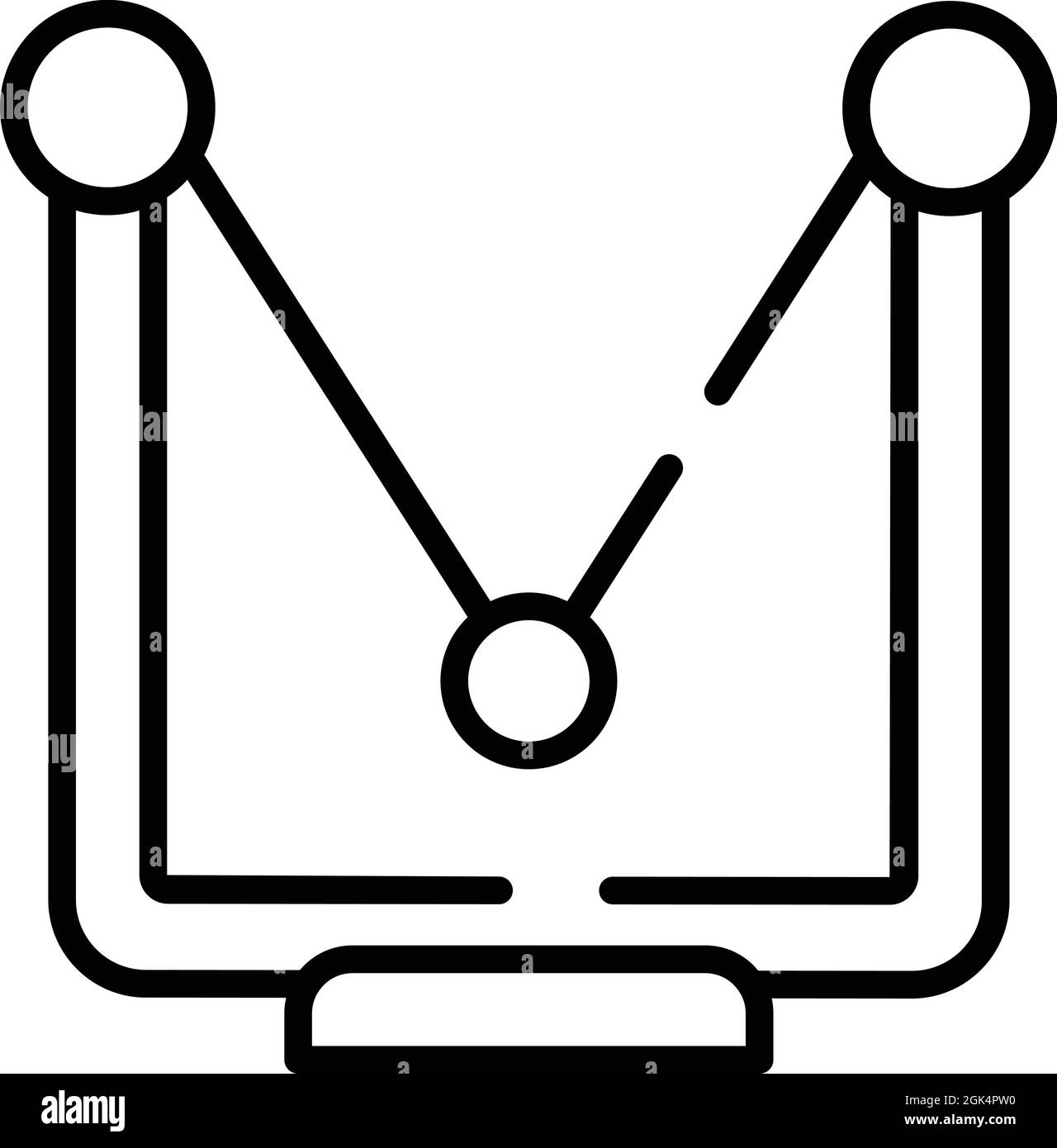 Relaxation pendulum icon outline vector. Hypnosis clock. Motion watch ...
