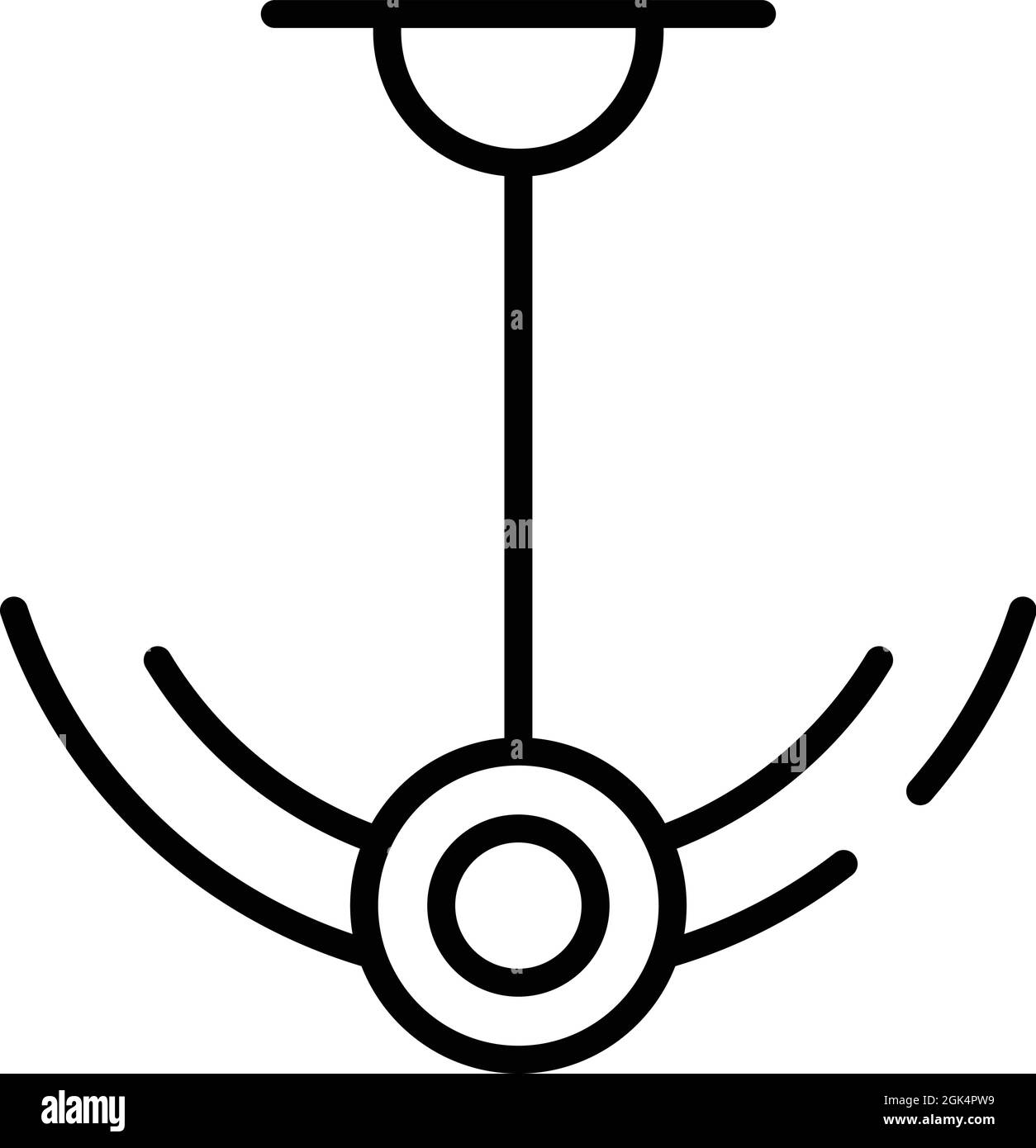 Pendulum tool icon outline vector. Metronome clock. Swinging ball Stock ...