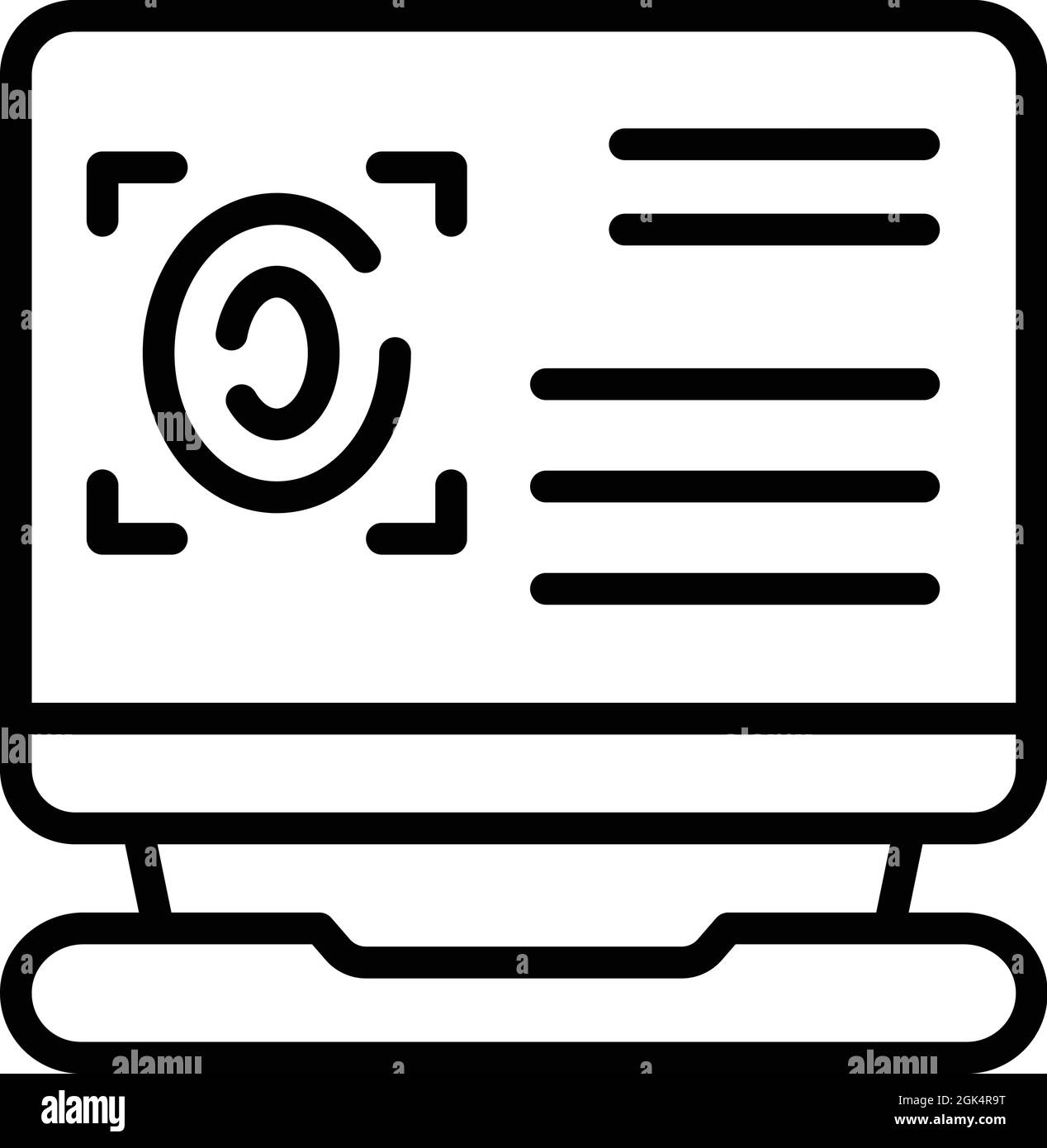 Client identification icon outline vector. Customer id. User identity ...