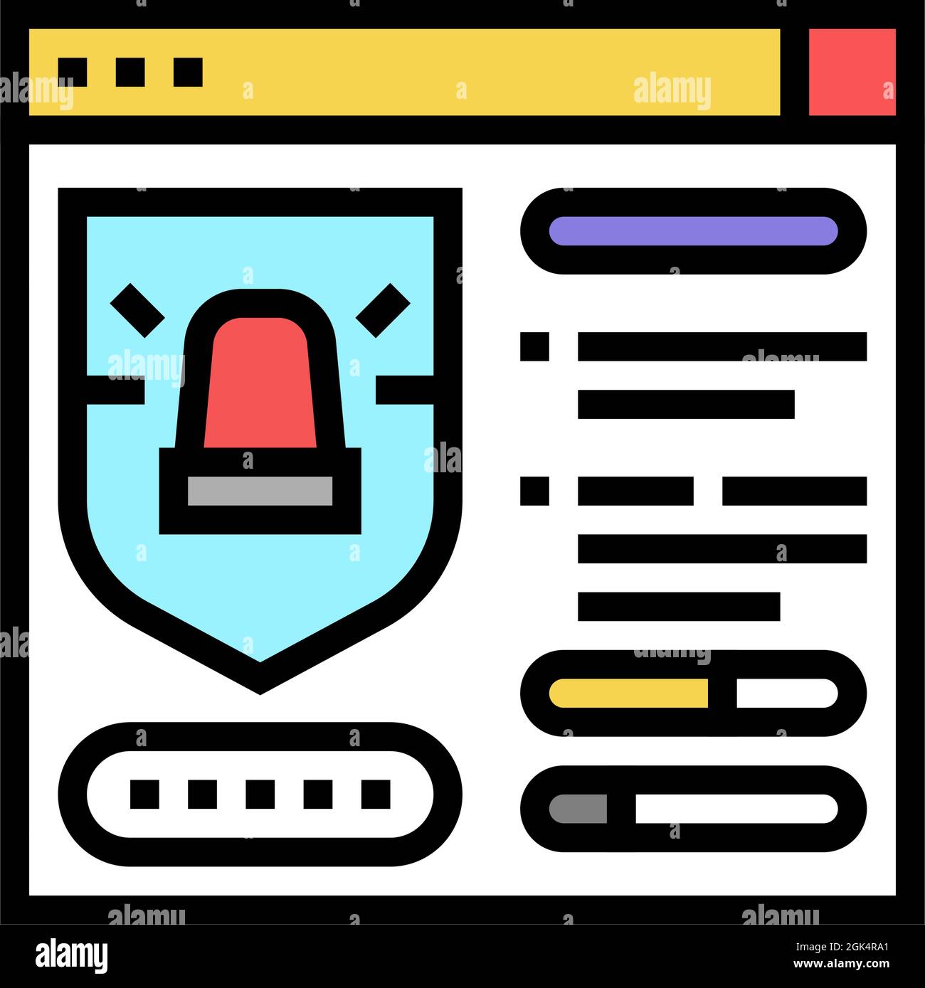 protection system color icon vector illustration Stock Vector Image ...