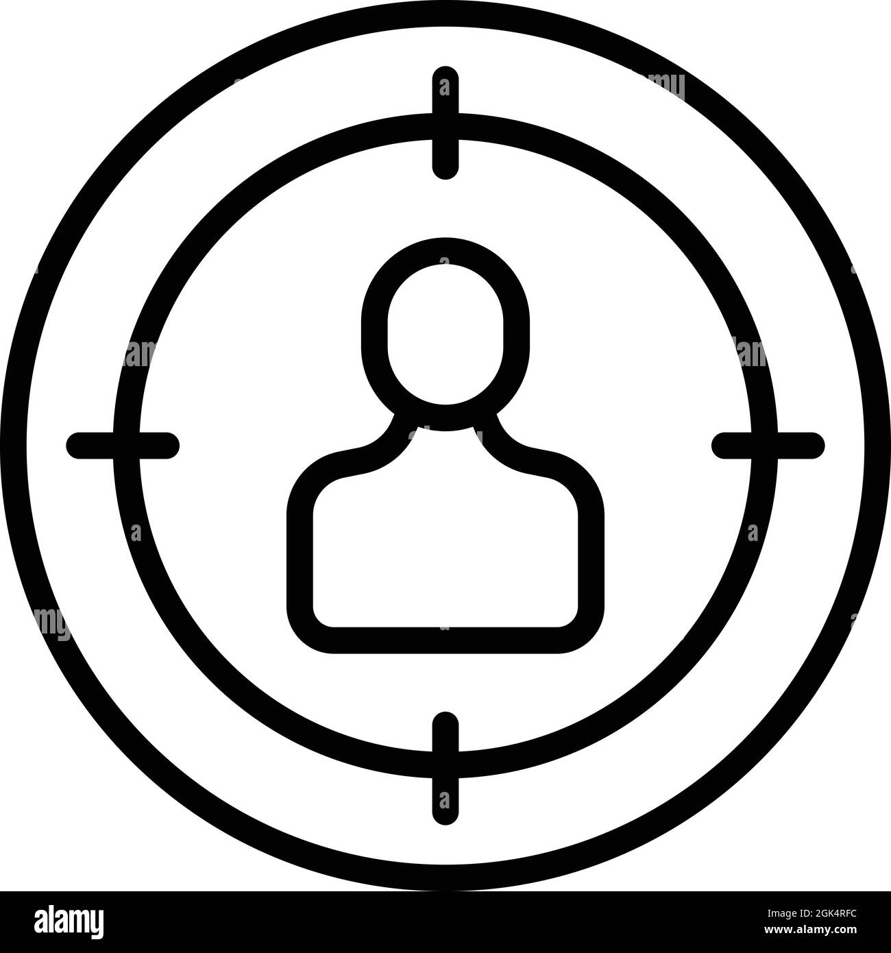 Focus customer icon outline vector. Client target. Market audience ... Focus customer icon outline vector. Client target. Market audience ...