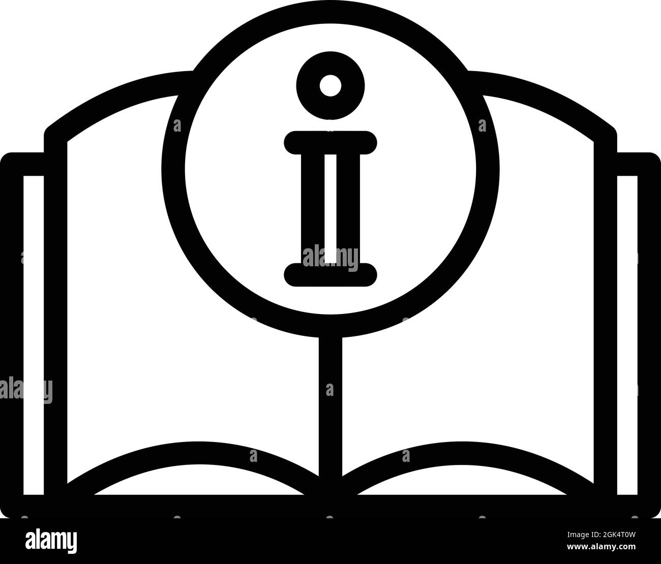 Guide book icon outline vector. Manual information. Info document Stock ...